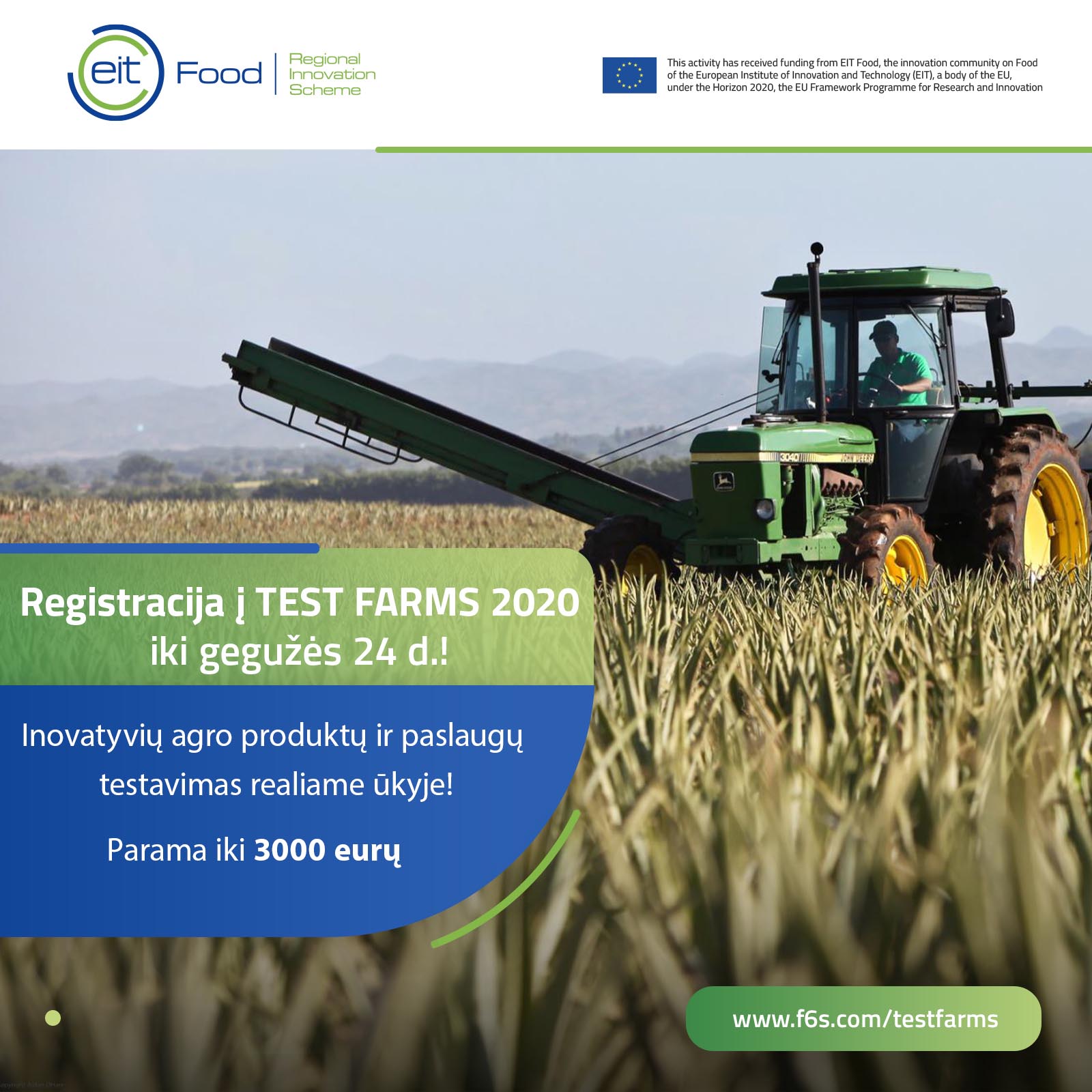 Test Farms – agro inovacijų testavimas realiame ūkyje su parama iki ...